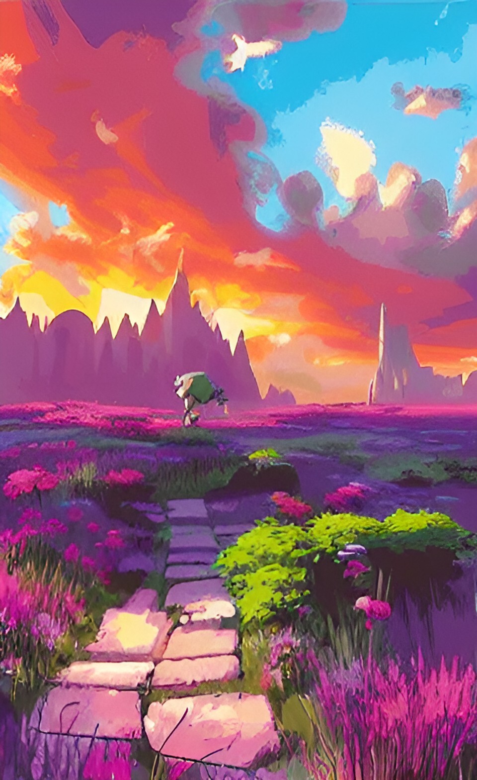 ArtStation - landscape of an anime field 6000-jpg pack wombo art | Artworks