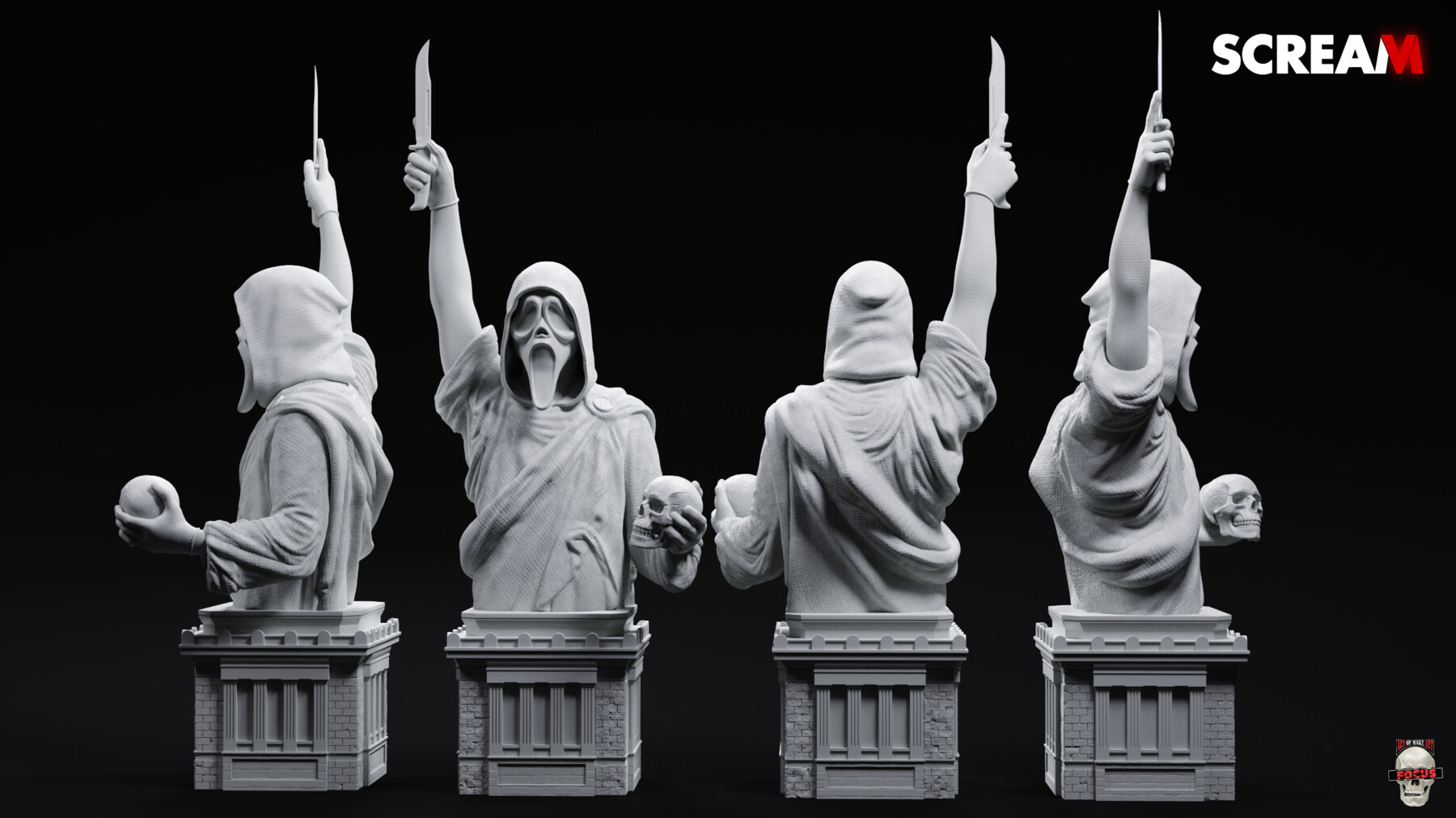 ArtStation - Scream - 3D Printable Statue Fanart | Resources