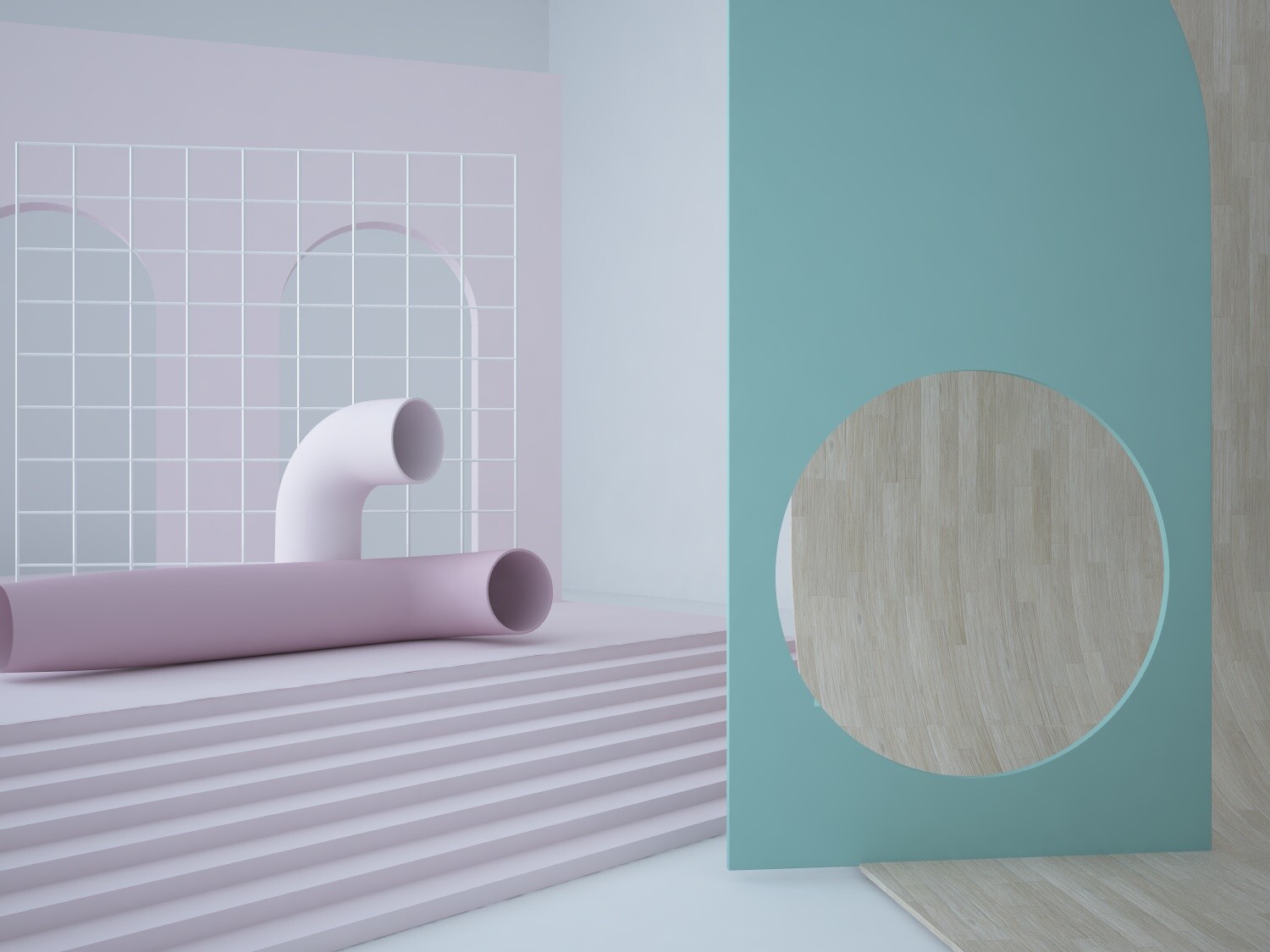 ArtStation - Piped abstract scene | Resources