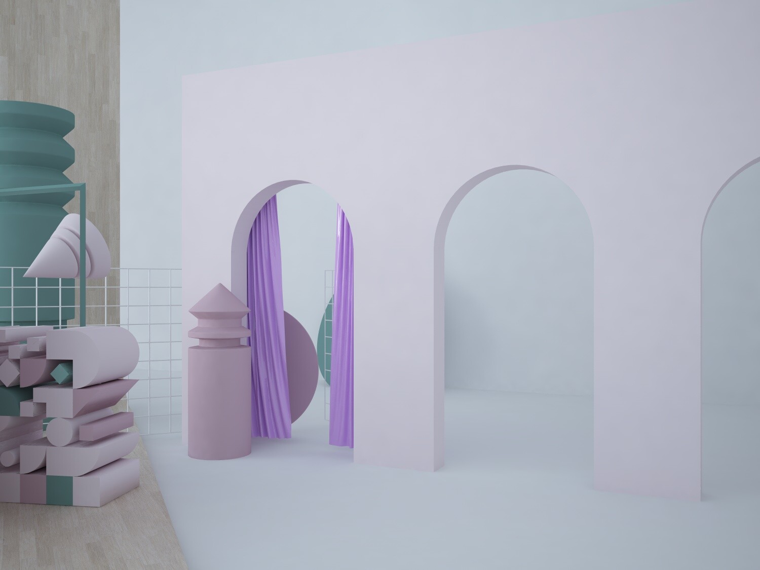 ArtStation - Piped abstract scene | Resources