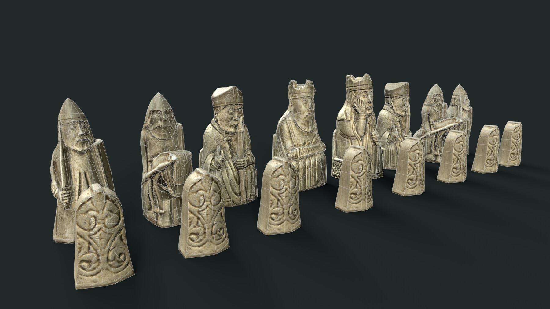 ArtStation - Early Medieval Chess Set "Lewis Chessmen" | Resources