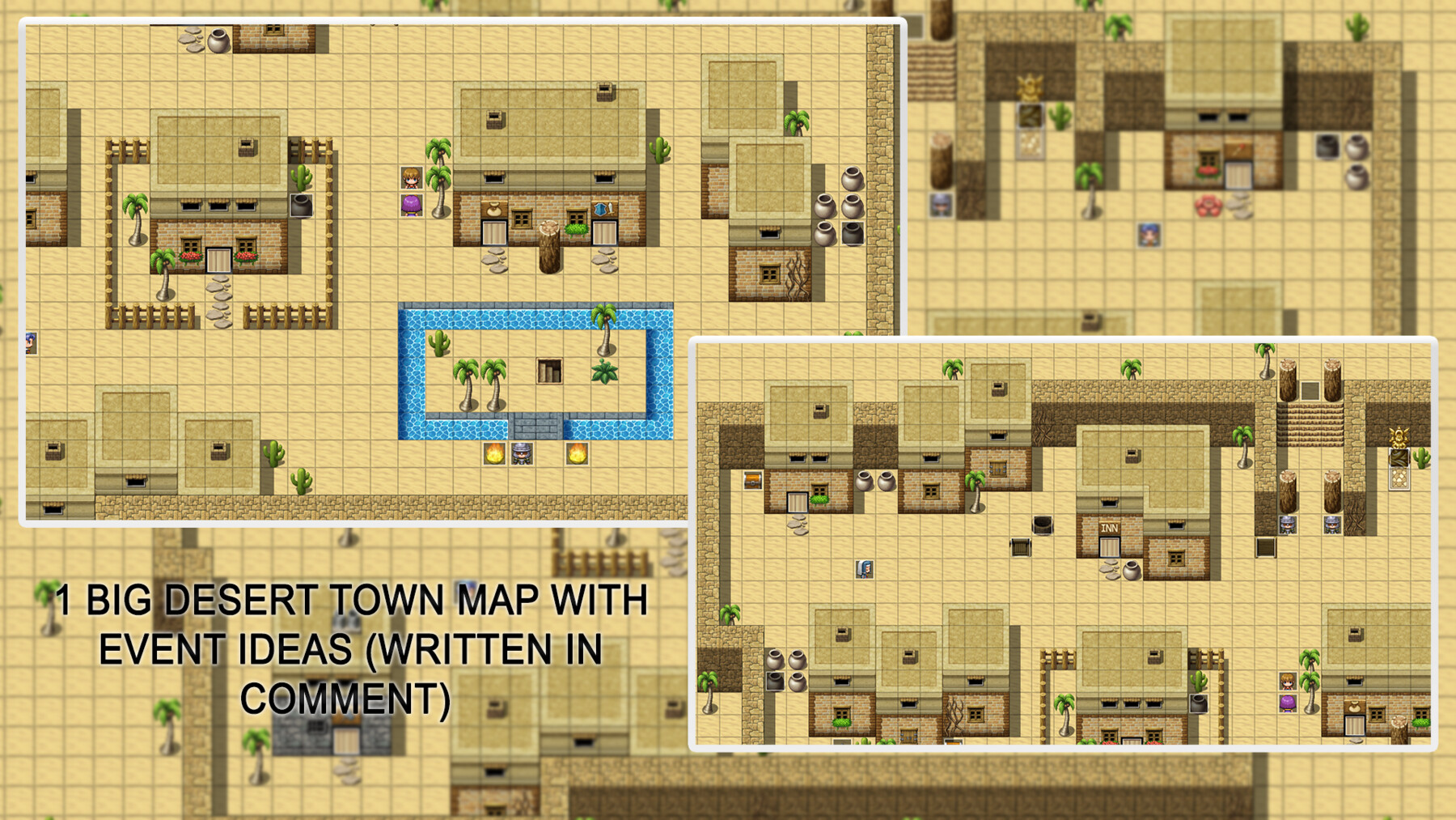 ArtStation - DESERT TOWN (RPG MAKER Map Presets) | Game Assets