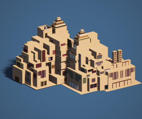 ArtStation - BUILDING KITBASH 3D Models + Free Props | Resources