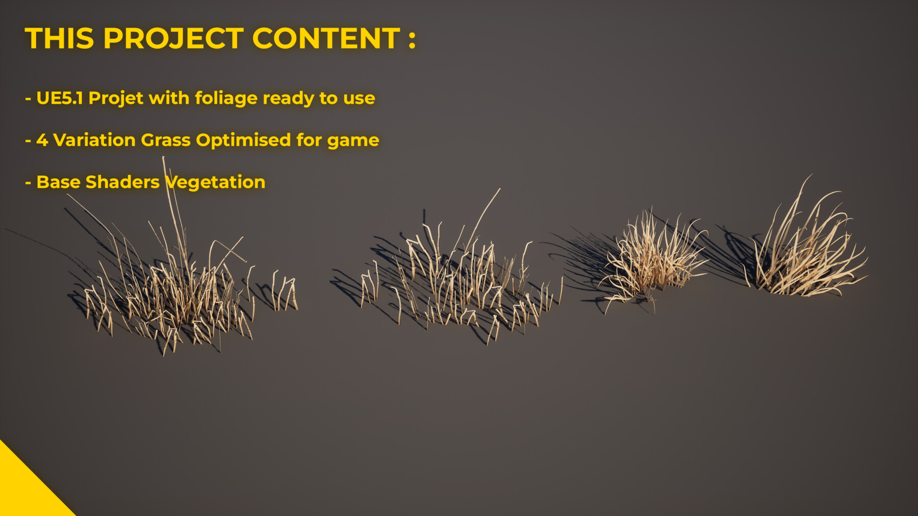 ArtStation - Grass Dry - Ready to use on UE5 - Game Ready | Game Assets