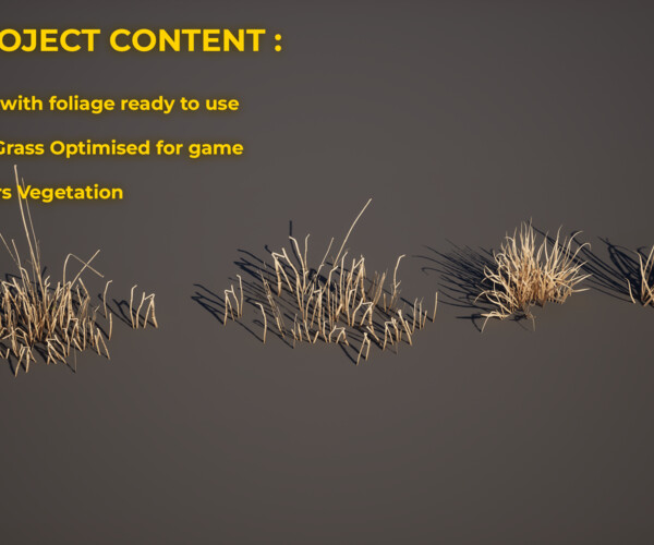 ArtStation - Grass Dry - Ready to use on UE5 - Game Ready | Game Assets