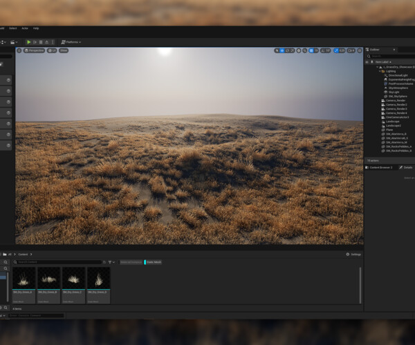ArtStation - Grass Dry - Ready to use on UE5 - Game Ready | Game Assets