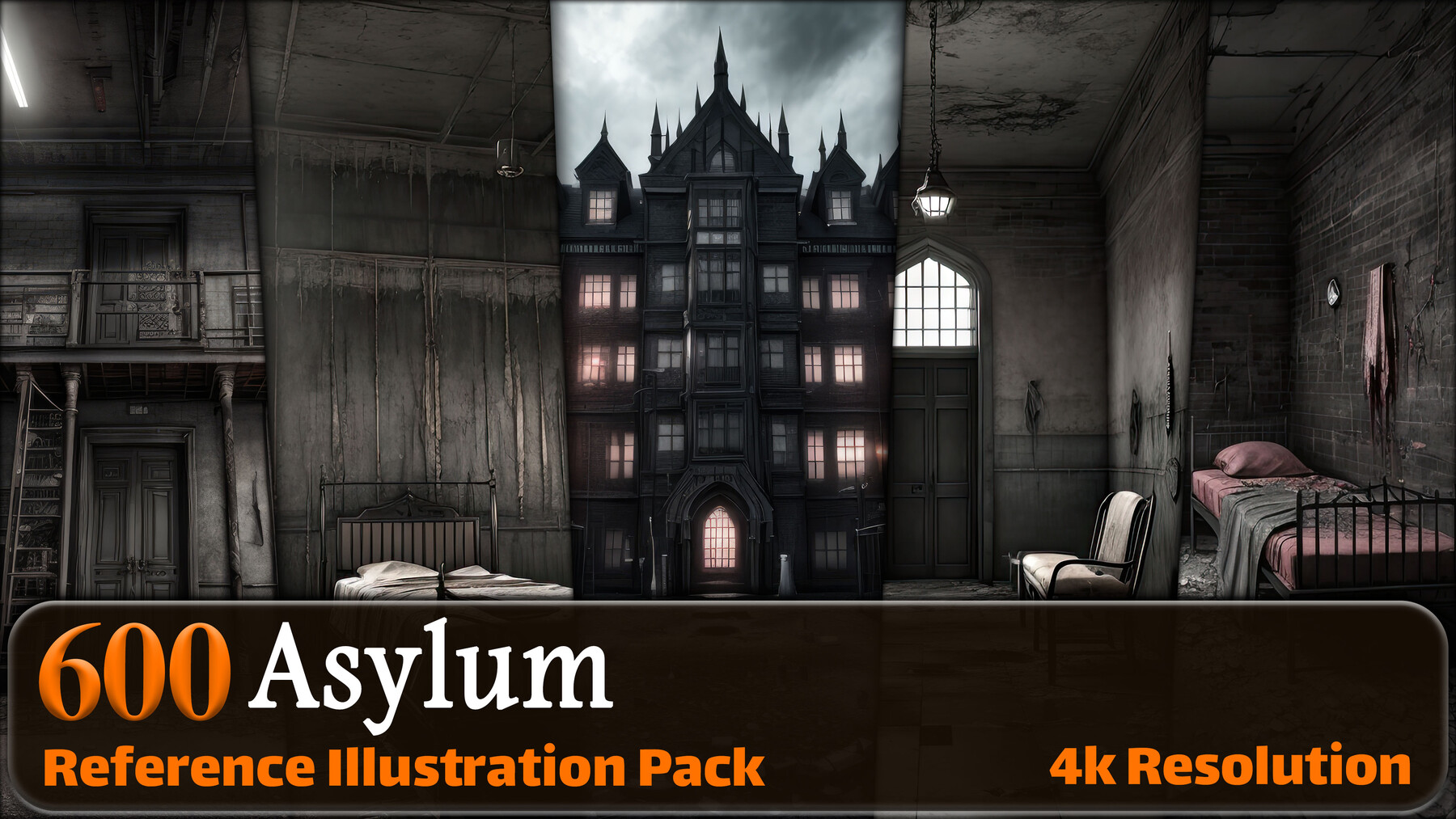 ArtStation - 600 Asylum | Interior - Exterior Reference Pack | 4K | v.1 ...