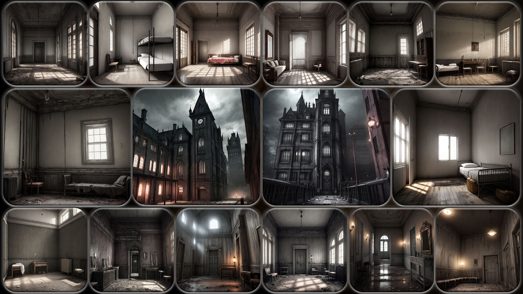 ArtStation - 600 Asylum | Interior - Exterior Reference Pack | 4K | v.1 ...