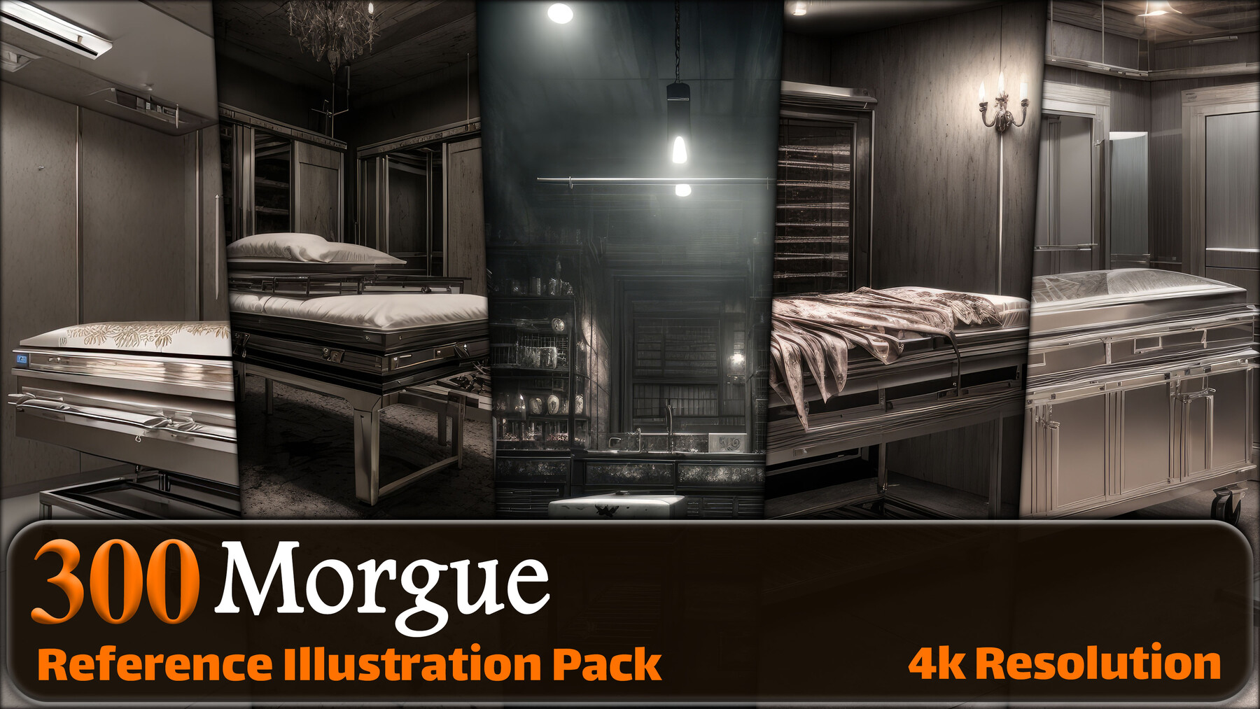 Amelie Breedlove - 300 Morgue | Interior Reference Pack | 4K | v.2