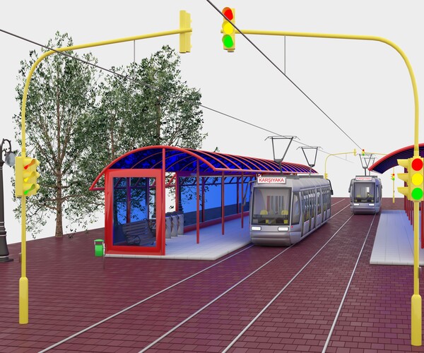 ArtStation - Tram and Station 4K | Resources