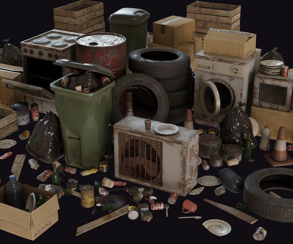 ArtStation - Trash pack | Game Assets
