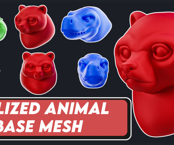 ArtStation - Stylized Animals Base Mesh | Resources