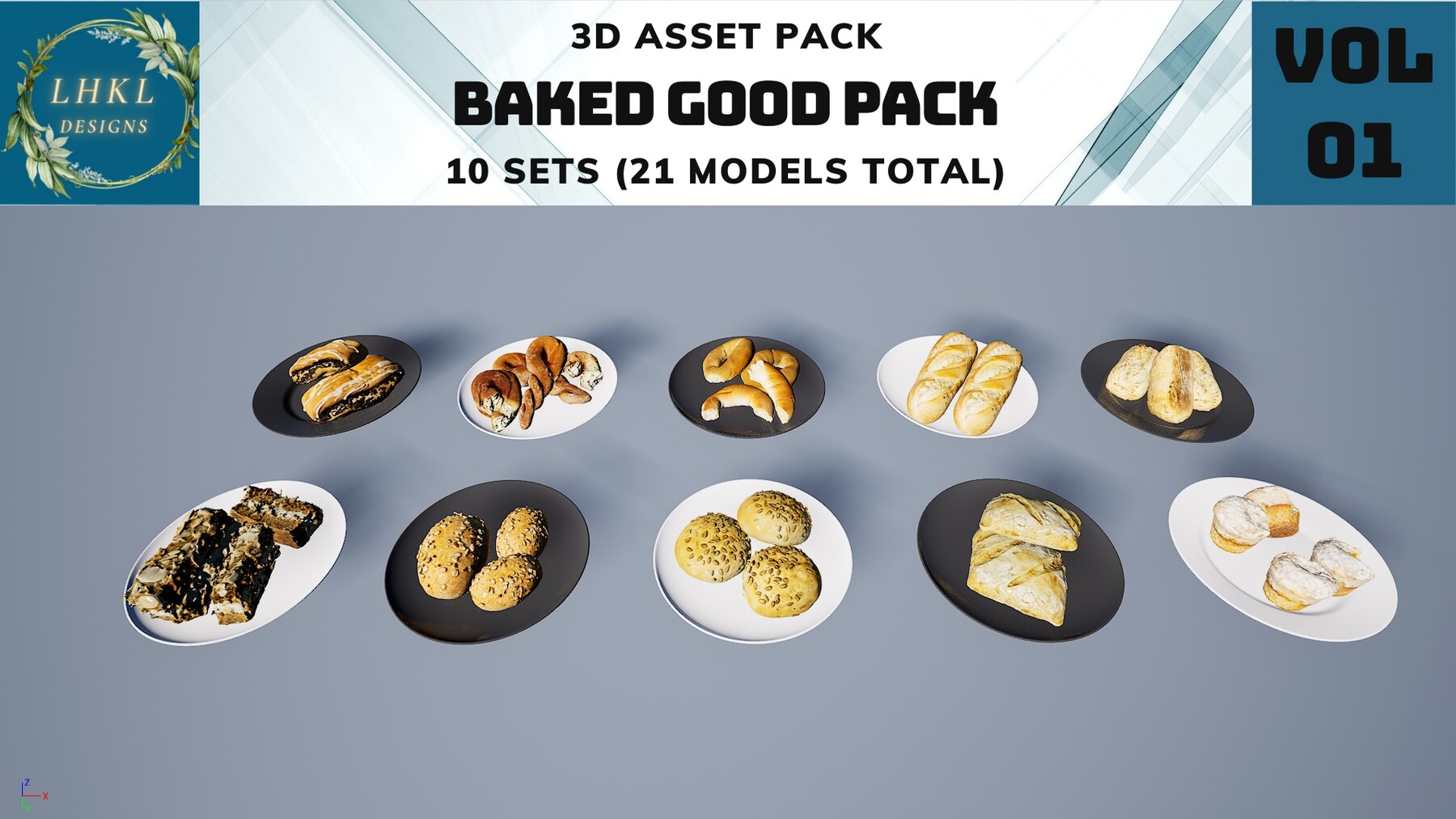 ArtStation - Baked Good Pack Vol 1 | Game Assets