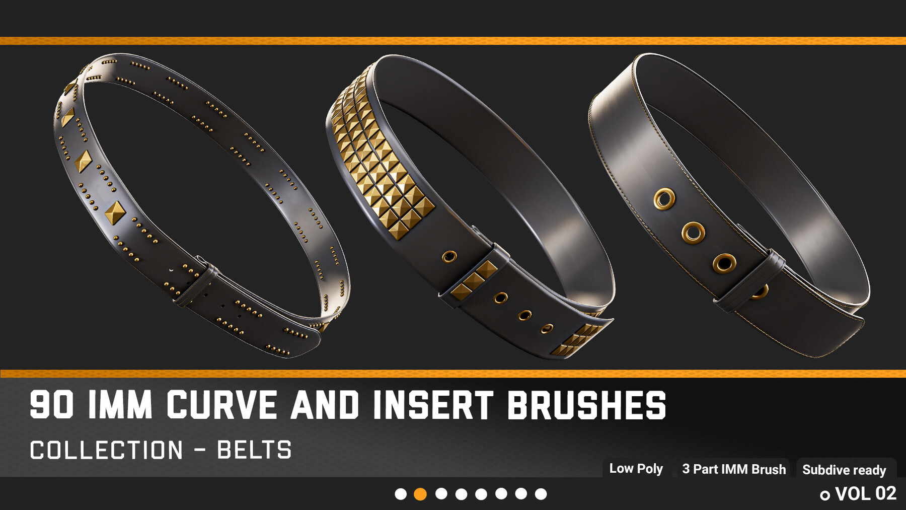 ArtStation - 90 Belts and accessories IMM Curve And Insert Brushs | Brushes