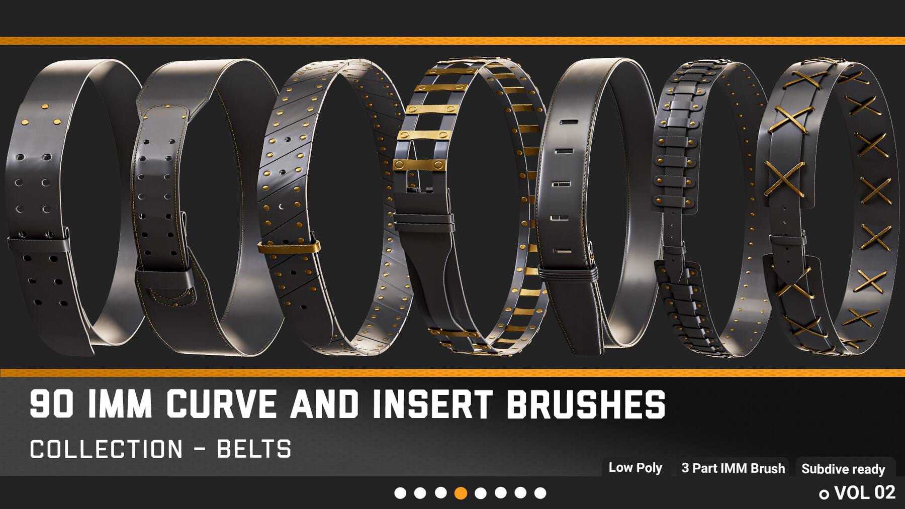 ArtStation - 90 Belts and accessories IMM Curve And Insert Brushs | Brushes