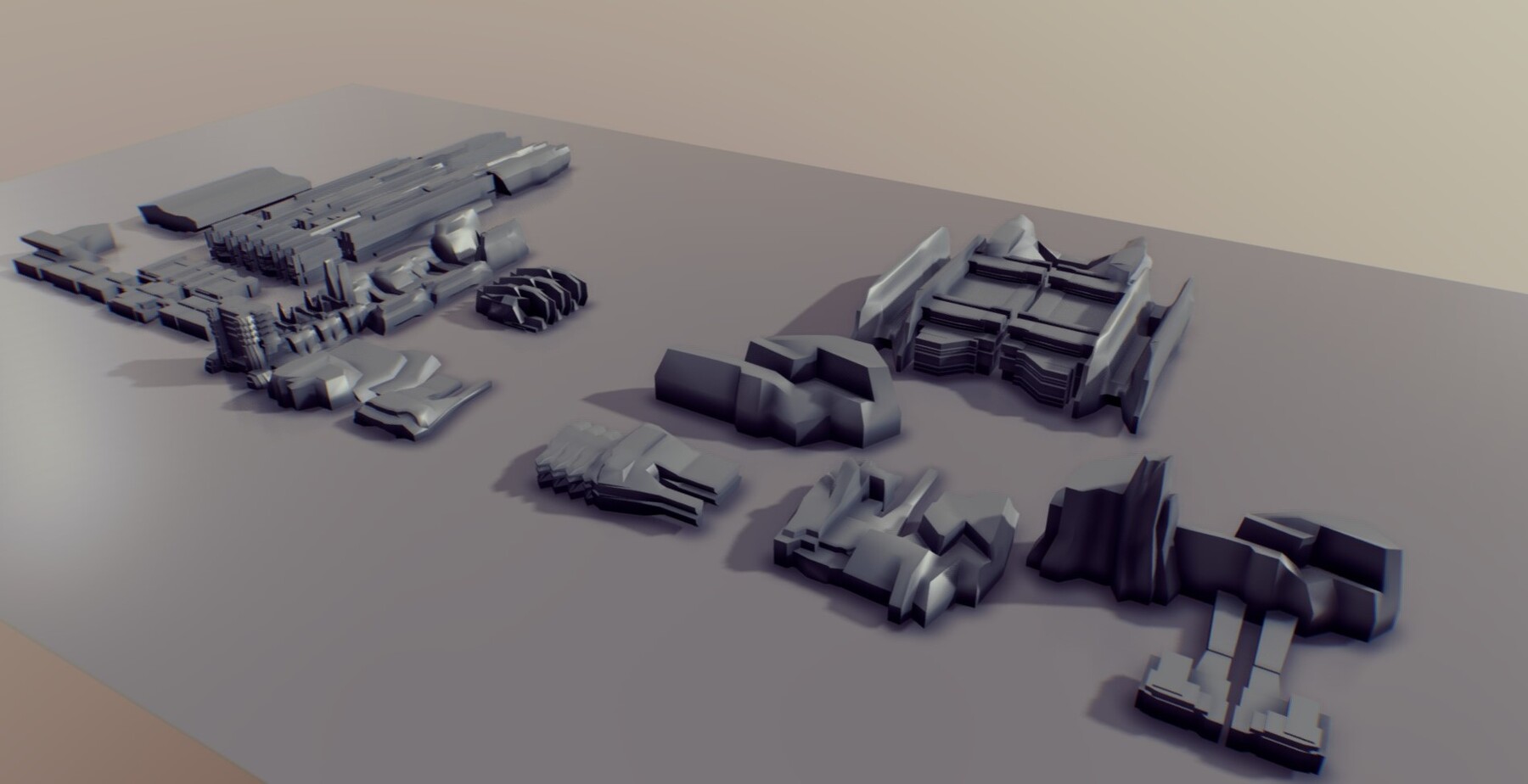 ArtStation - futuristic architecture set - zmvr | Game Assets