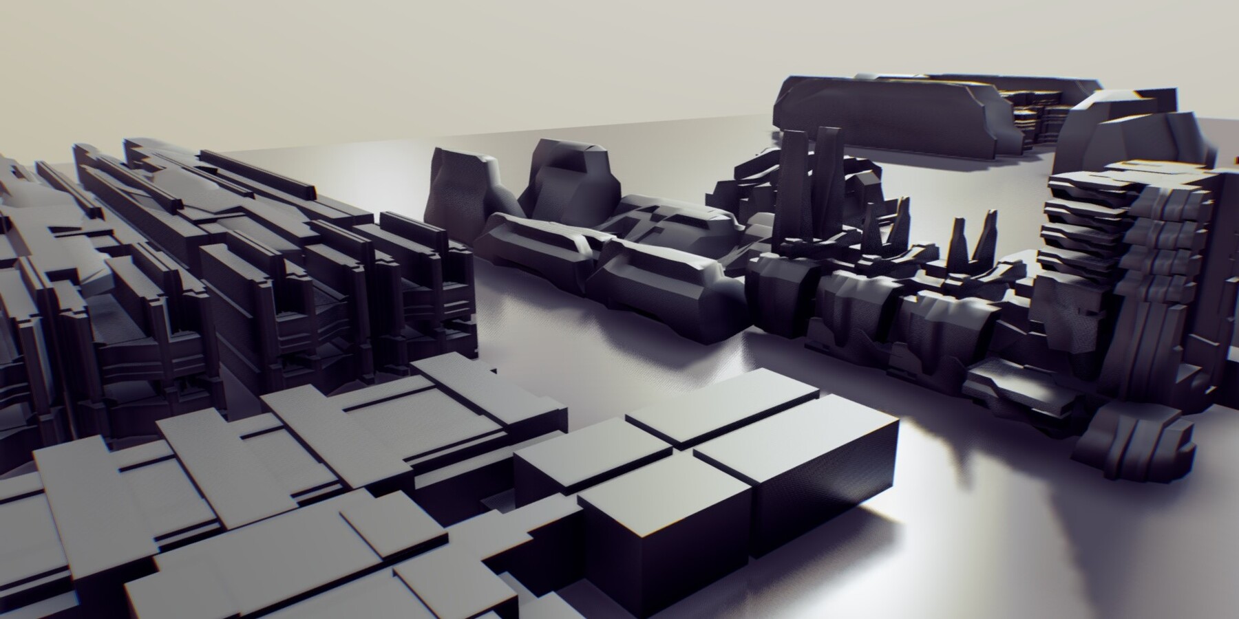 ArtStation - futuristic architecture set - zmvr | Game Assets