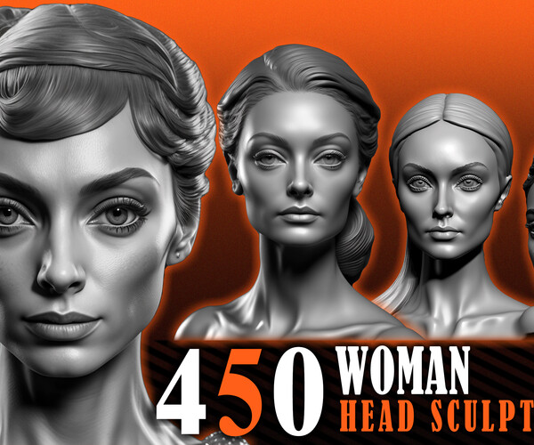 ArtStation - 450 Women Head Sculpt,Reference for Artist- VOL07 | Artworks