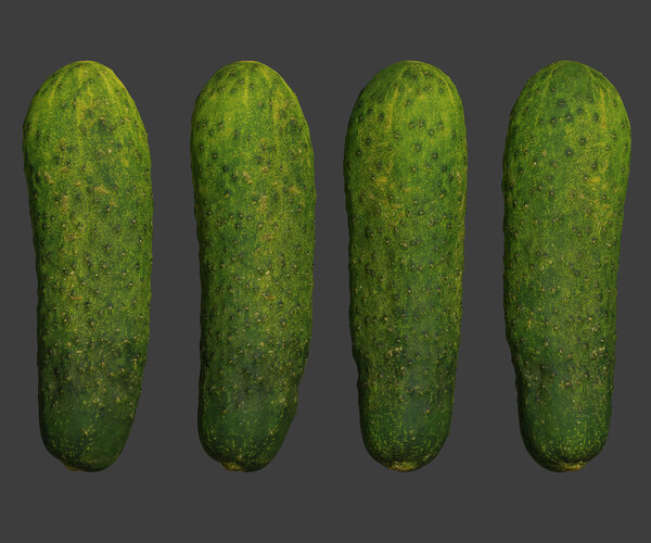 ArtStation - Cucumbers scanned models | Game Assets