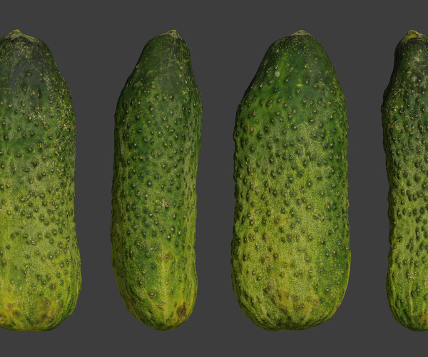 ArtStation - Cucumbers scanned models | Game Assets