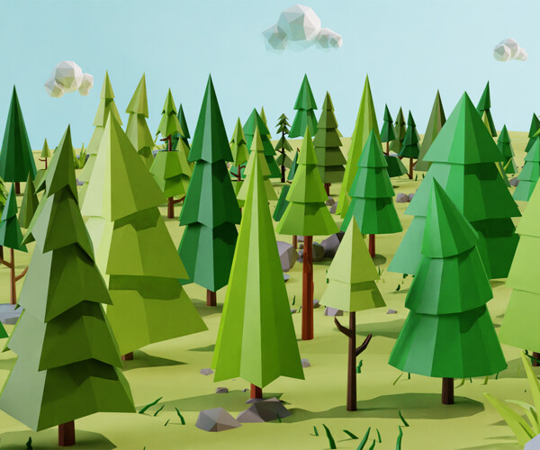 ArtStation - Low Poly Tree VOL02 | Game Assets