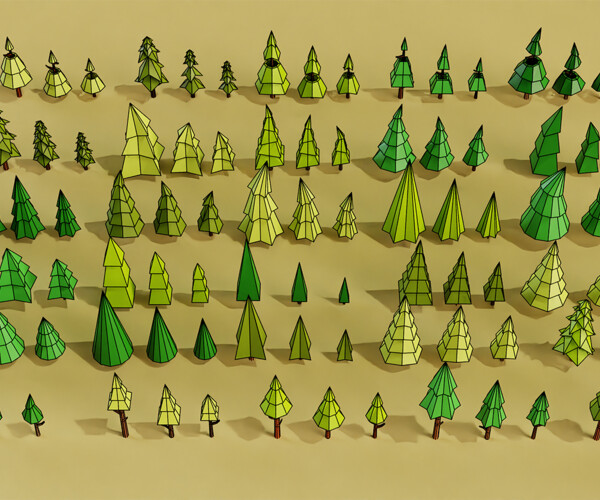 ArtStation - Low Poly Tree VOL02 | Game Assets