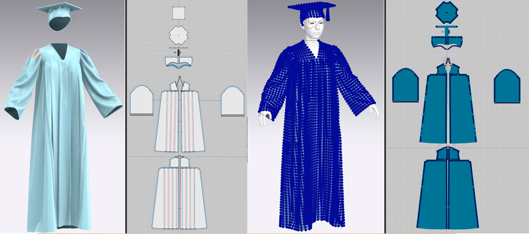 ArtStation - RETOPOLOGY female cap and gown (academic robe, judge's ...