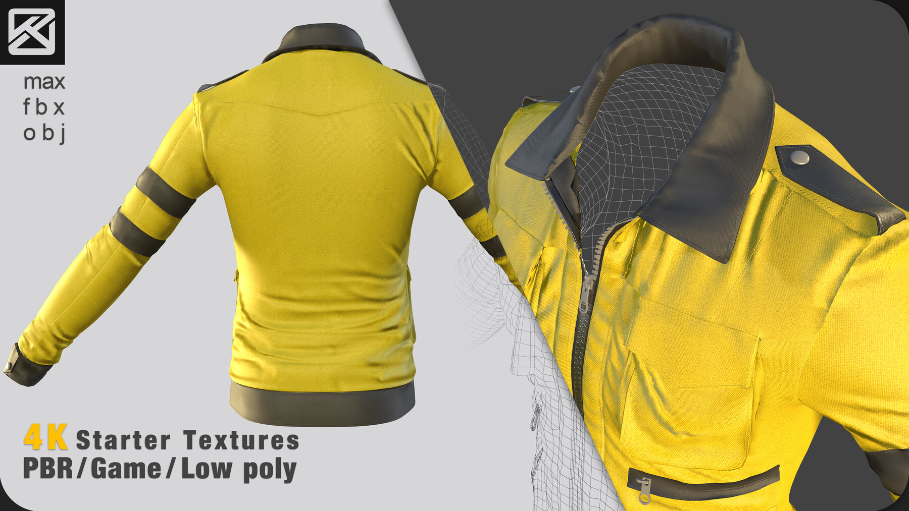ArtStation - Moto Jacket Low poly / PBR Textures | Game Assets