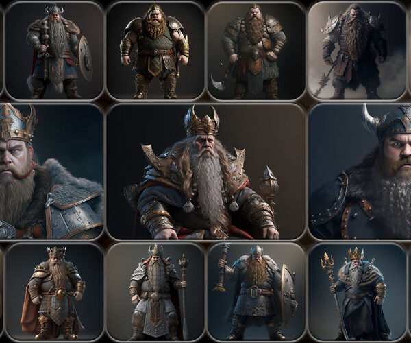 ArtStation - 200 Dwarf Reference Pack | 4K | v.15 | Artworks