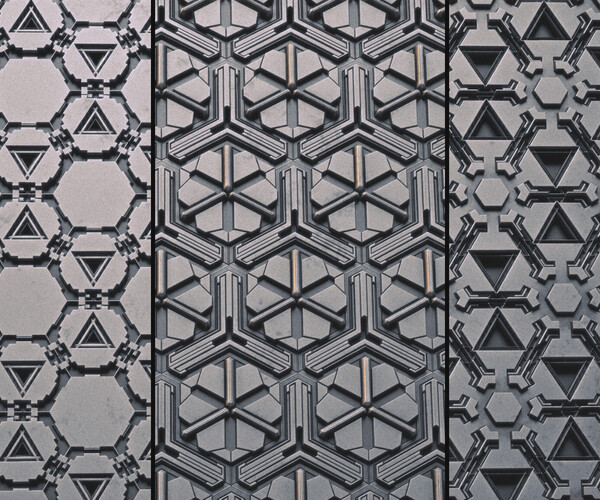 ArtStation - 100 SCI FI PATTERN | Brushes