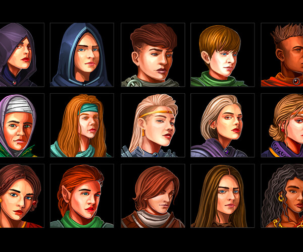 ArtStation - RPG Avatars 04 | Game Assets