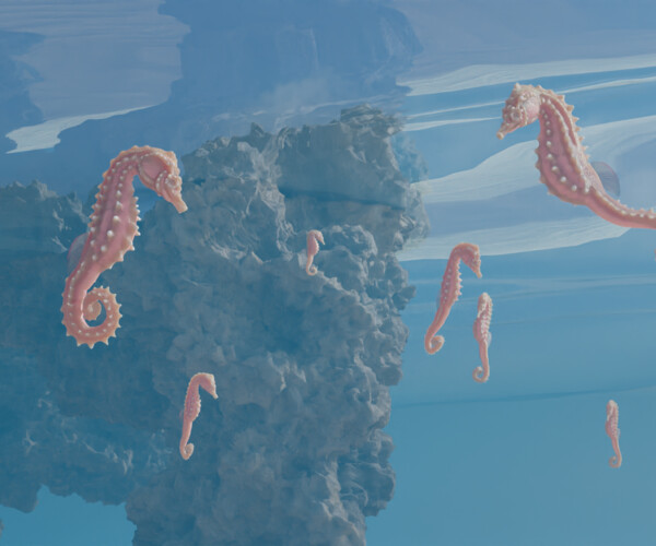 ArtStation - Game Ready Seahorse | Game Assets
