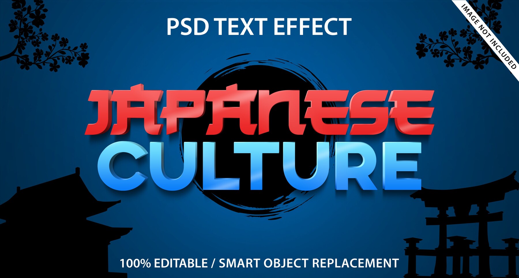 ArtStation - 3D Japanese Culture. PSD fully editable text effect. Layer ...