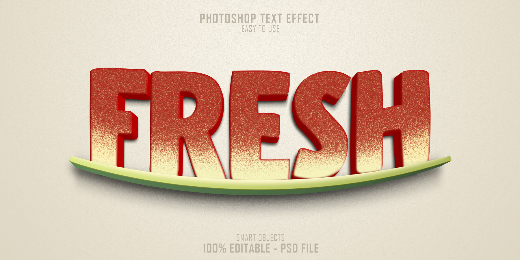 ArtStation - 3D Fresh. PSD fully editable text effect. Layer style PSD ...