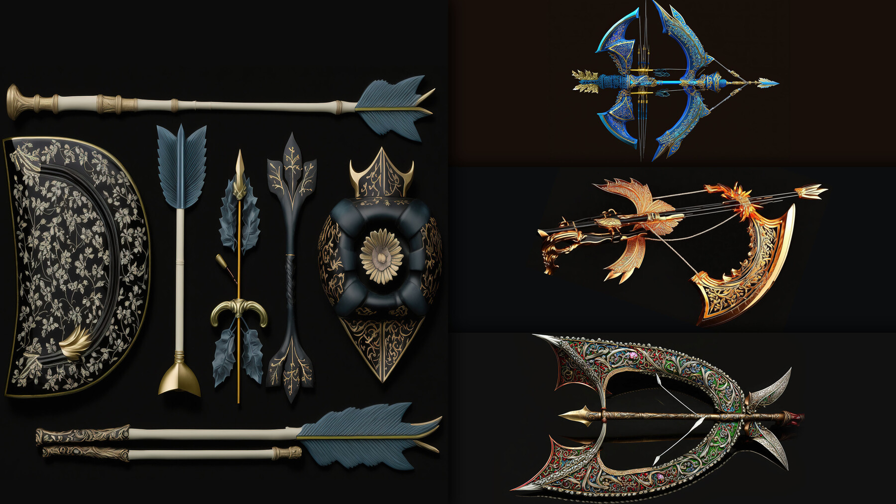 ArtStation - 100 Fantasy Bow and Arrow Illustration Pack (More Than 8K ...