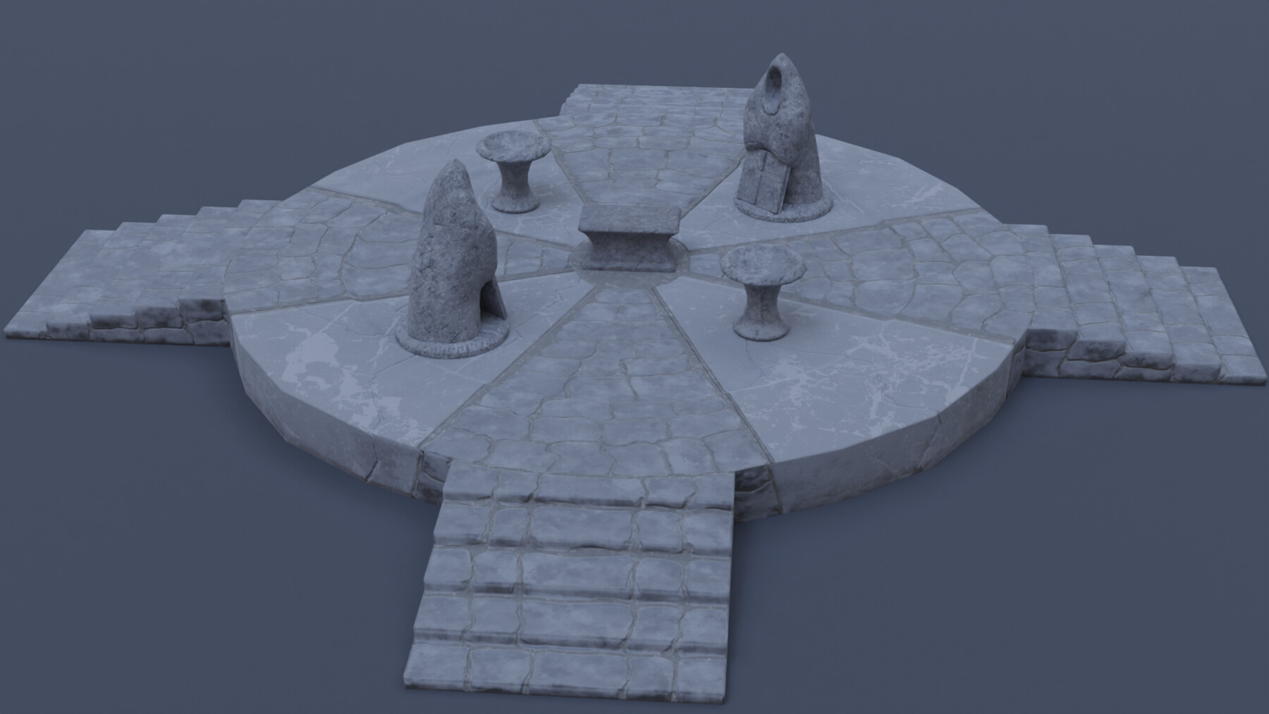 ArtStation - Stone altar Low-poly 3D model | Resources