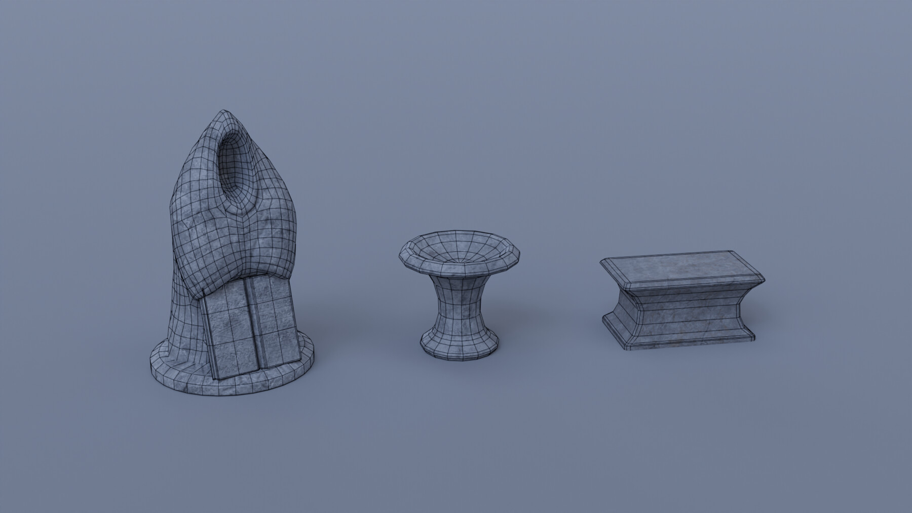 ArtStation - Stone altar Low-poly 3D model | Resources