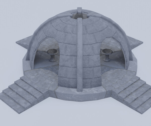ArtStation - Stone altar Low-poly 3D model | Resources