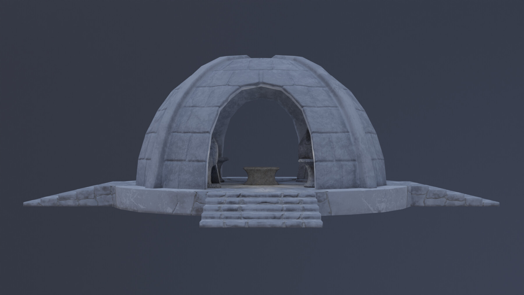 ArtStation - Stone altar Low-poly 3D model | Resources