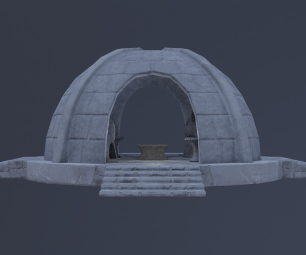 ArtStation - Stone altar Low-poly 3D model | Resources