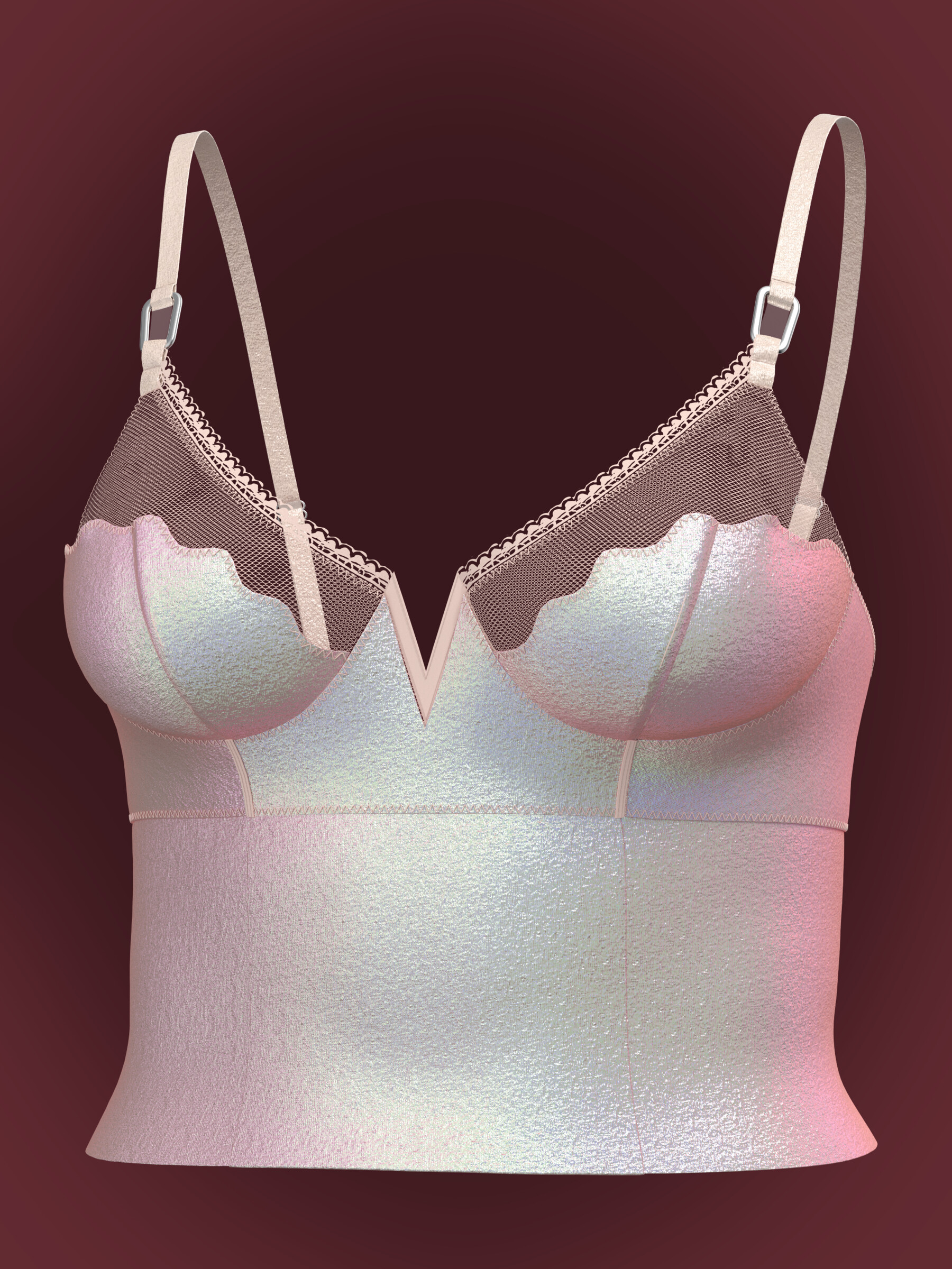 ArtStation - 3D LACE COLOURFUL BRA | Resources