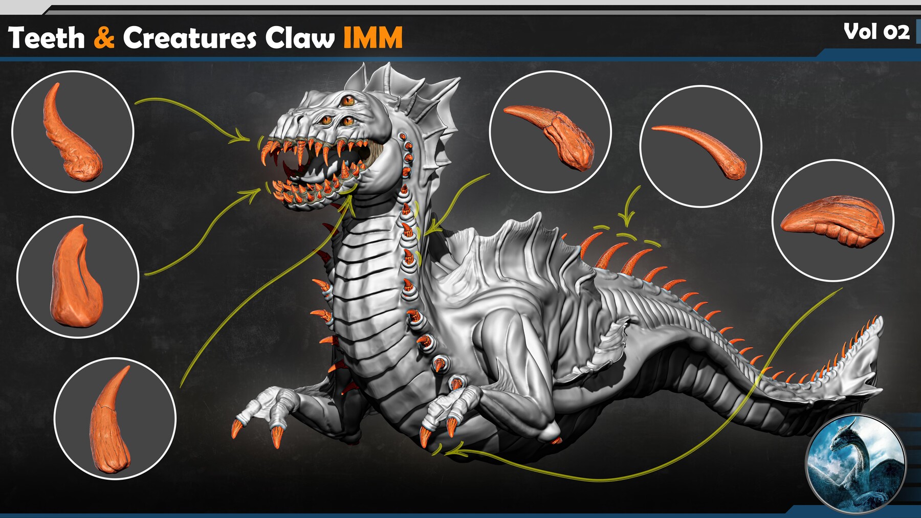 ArtStation - Teeth & Creatures Claw IMM Vol 02 | Brushes