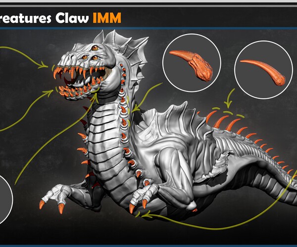 ArtStation - Teeth & Creatures Claw IMM Vol 02 | Brushes