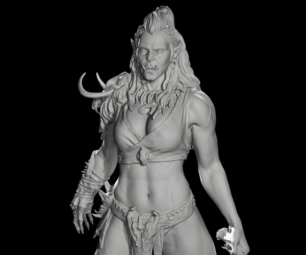 ArtStation - Orc Statue for 3D Printing | Game Assets