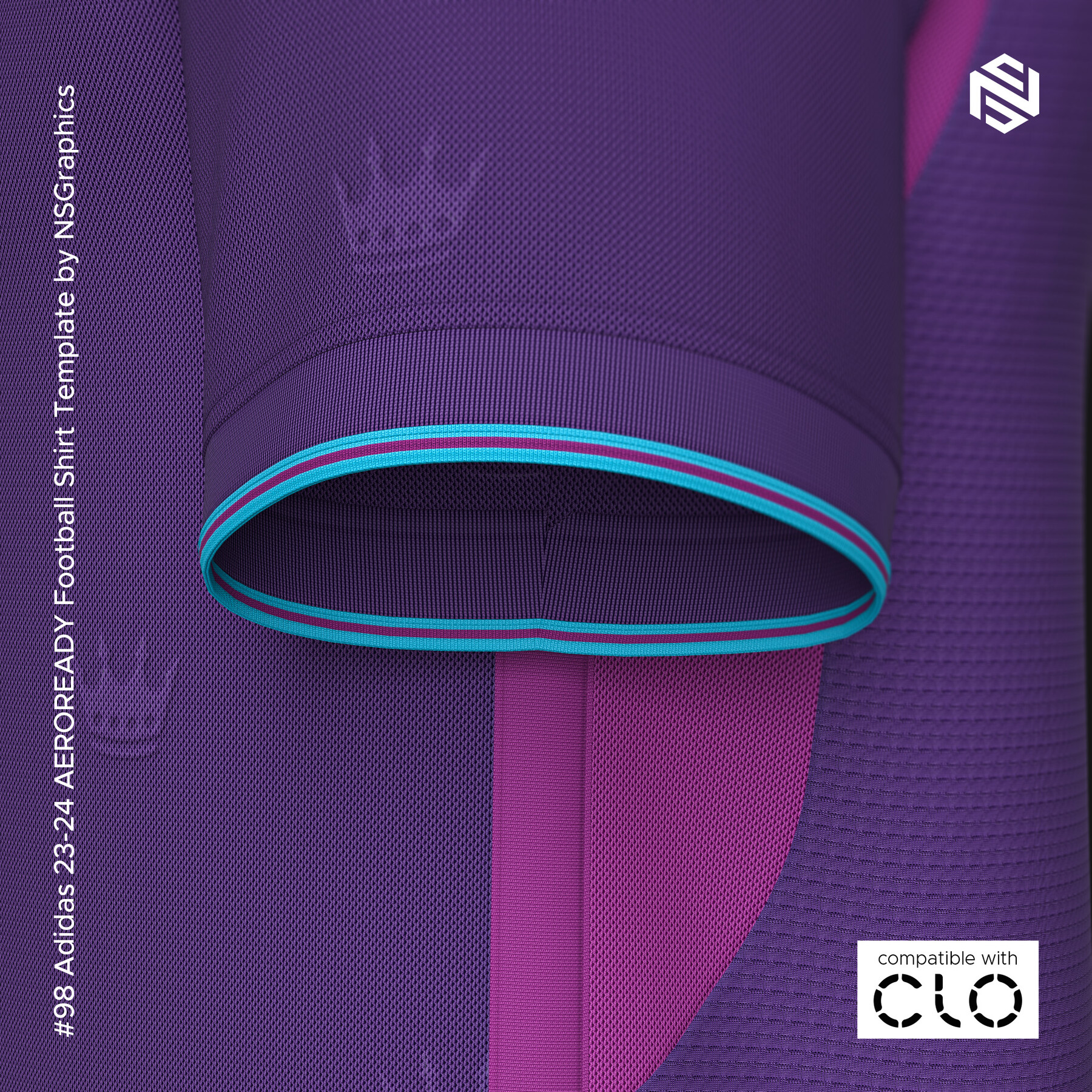 ArtStation - Adidas 23-24 AEROREADY Football Shirt Template for CLO 3D ...