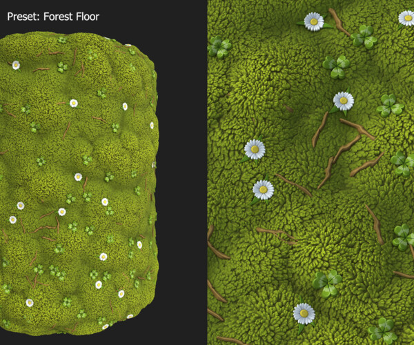 ArtStation - Stylized Moss - Substance 3D Designer | Game Assets