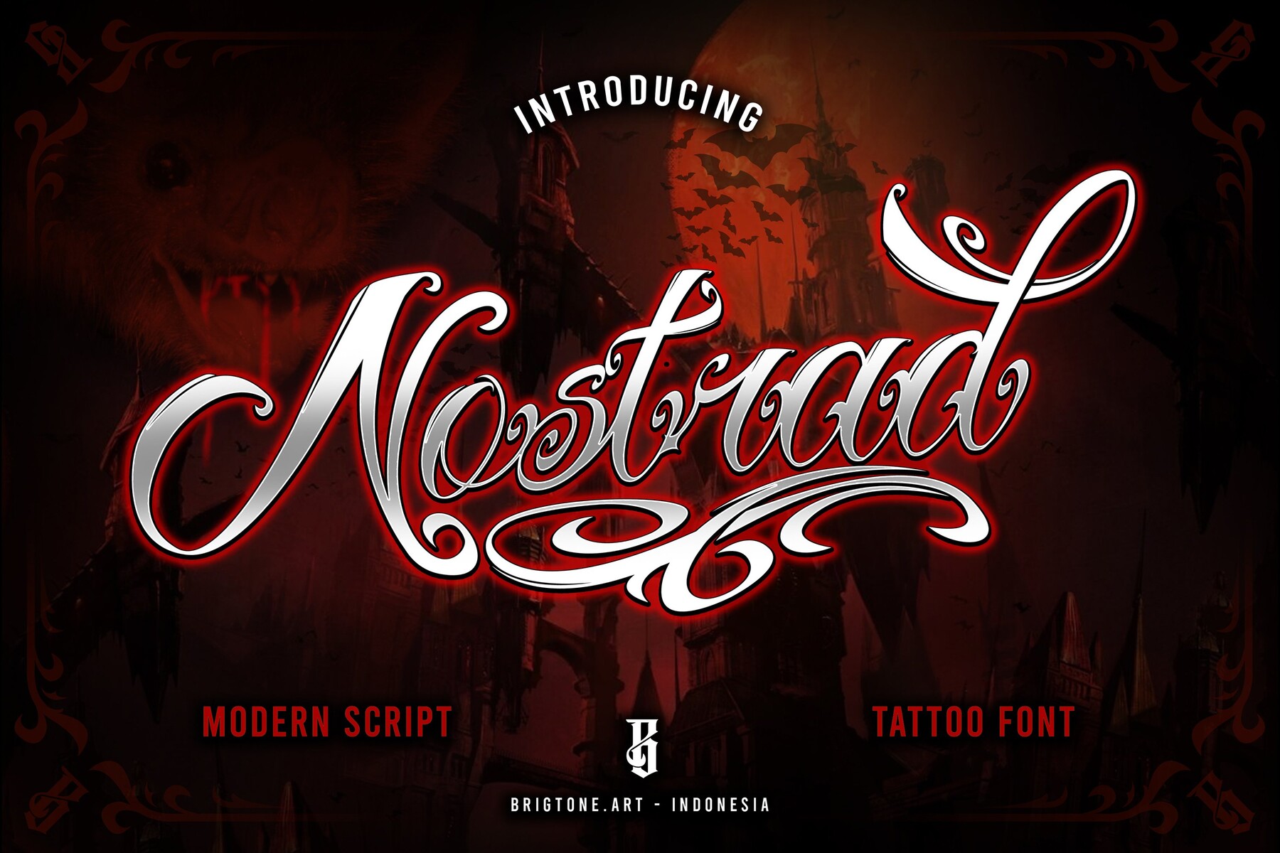 ArtStation - 10 Premium Tattoo Fonts Bundle 4 | T-Shirt Print | Logo ...