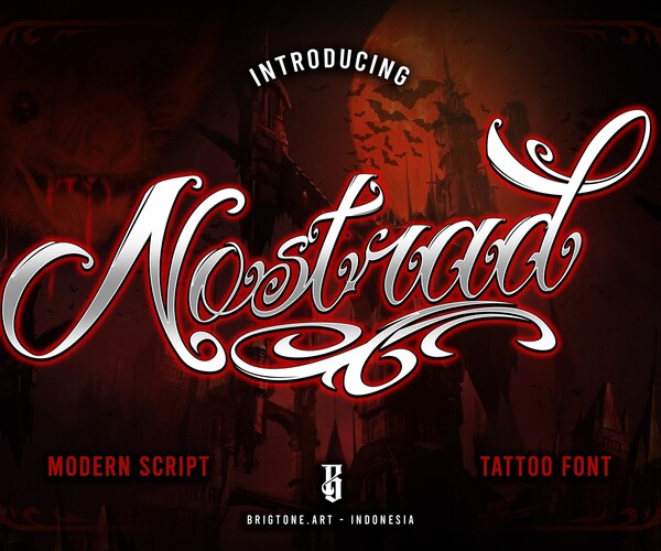 ArtStation - 10 Premium Tattoo Fonts Bundle 4 | T-Shirt Print | Logo ...