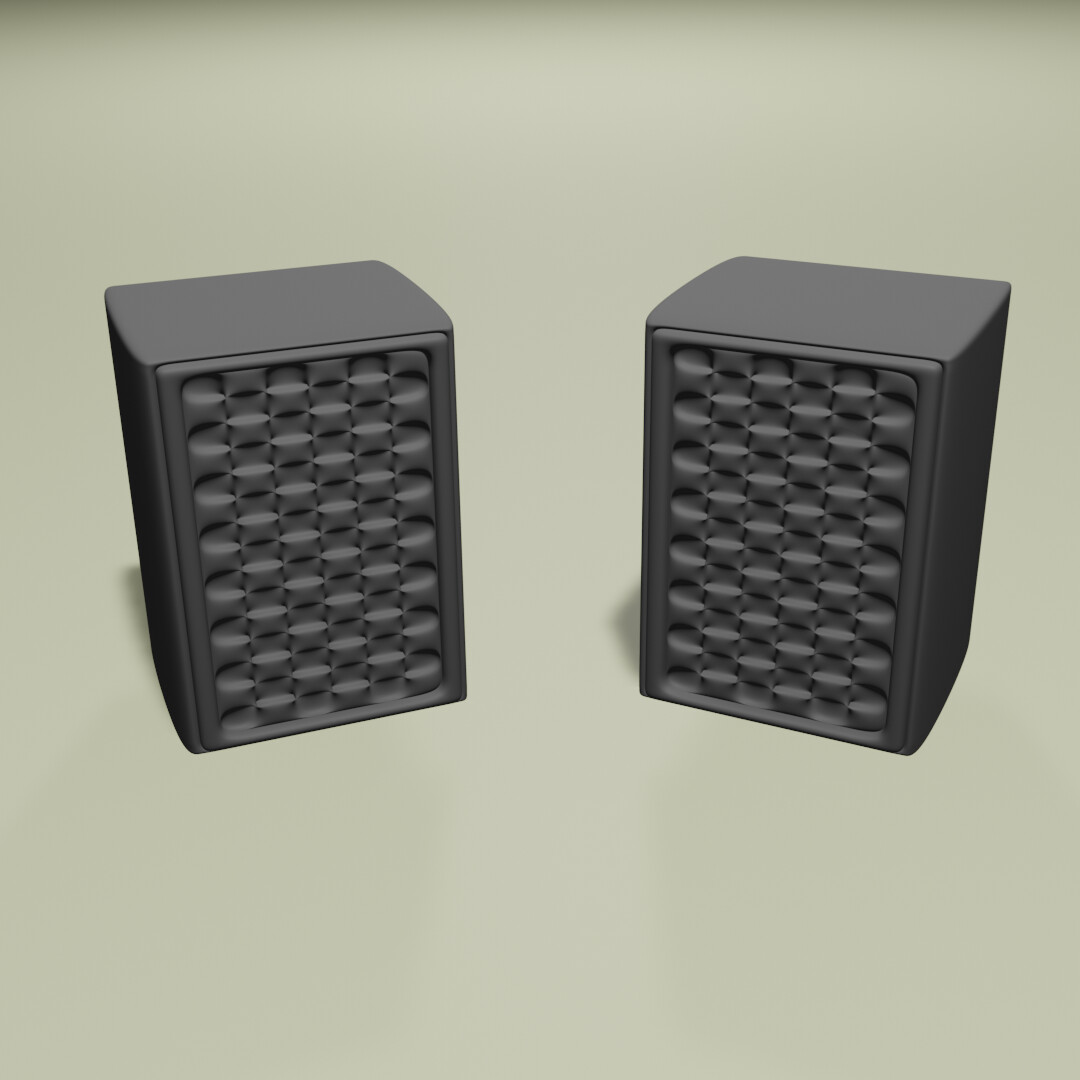 ArtStation - Basic high poly 3D speakers in blender | Game Assets