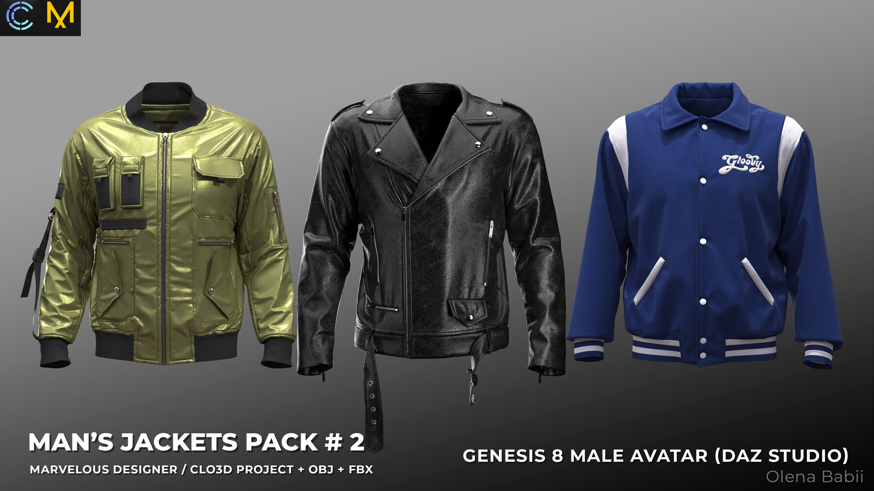 ArtStation - Men's jackets pack # 2 single edition | Game Assets